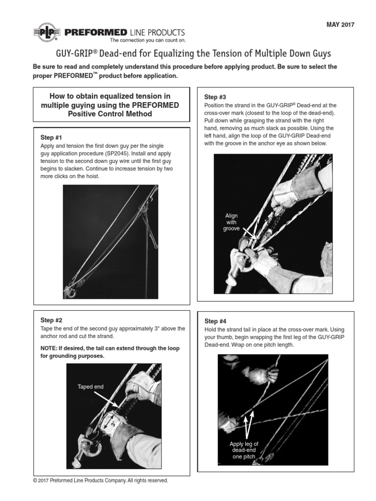 كتالوج التركيب GUY-GRIP - Dead-End 2 | PDF | Wire | Manufactured Goods