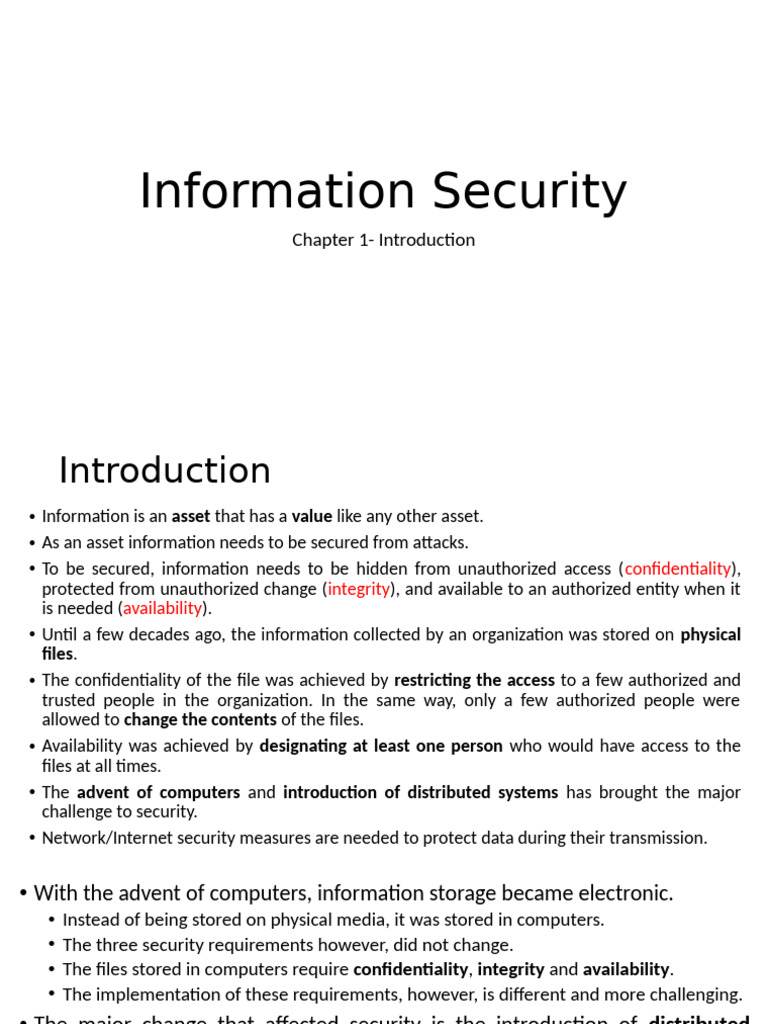Chapter 4 Security New | PDF | Security | Computer Security