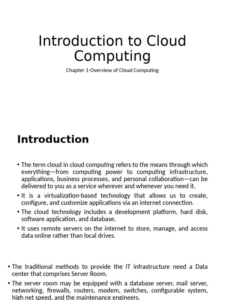 Chapter 1 - Overview of Cloud Computing | PDF | Cloud Computing ... Chapter 1 - Overview of Cloud Computing | PDF | Cloud Computing ...