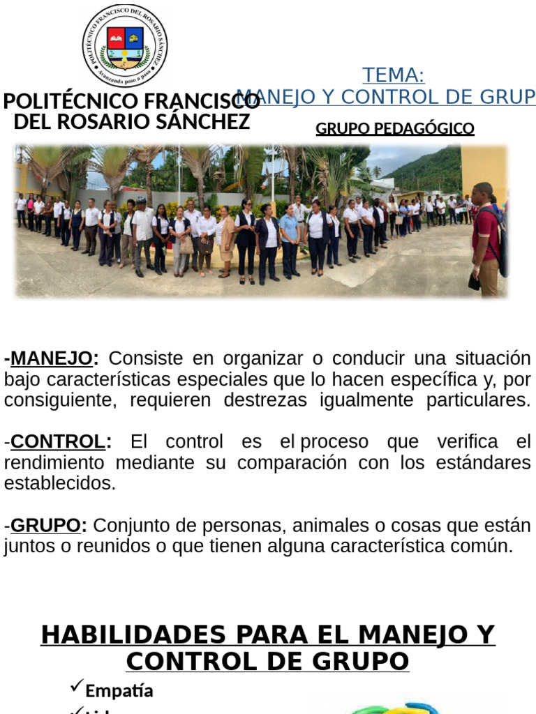 Manejo y Control de Grupo | PDF