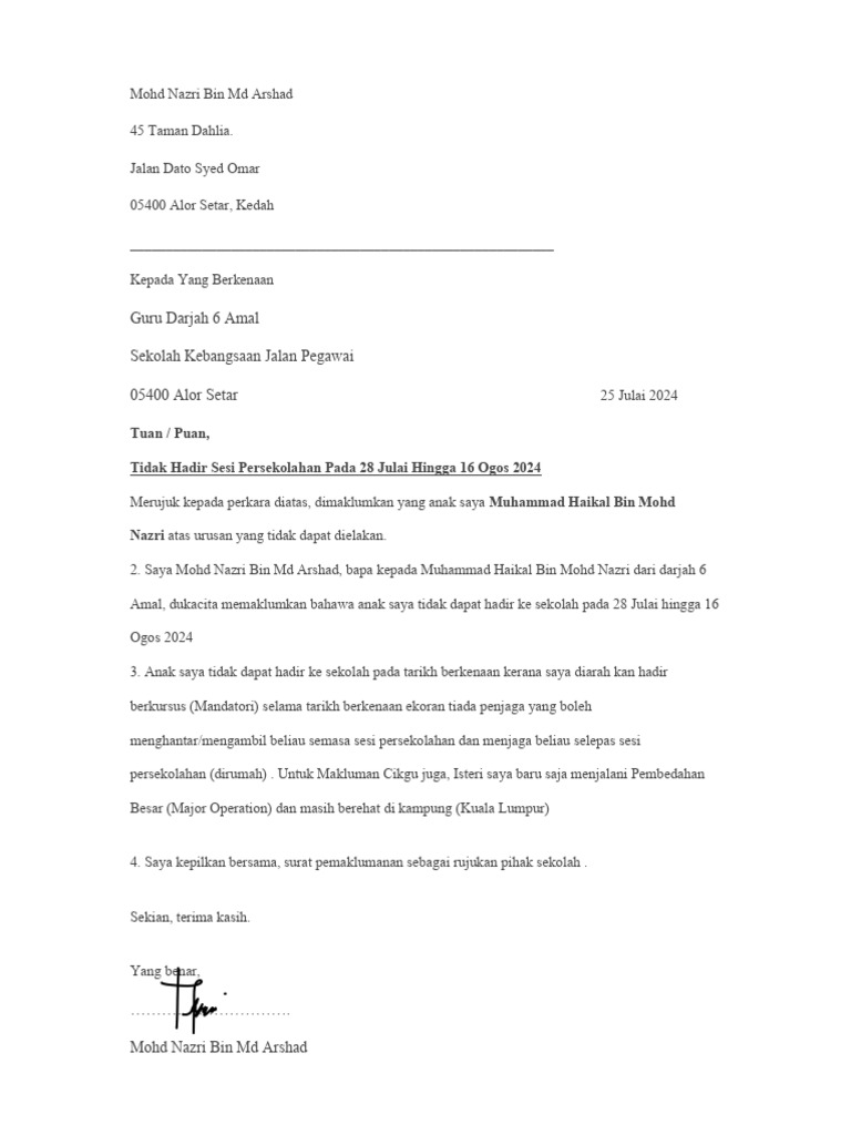 Contoh Surat | PDF