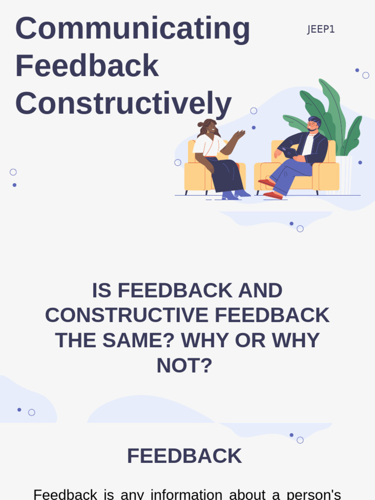 Communicating Feedback Constructively | PDF | Feedback | Behavior
