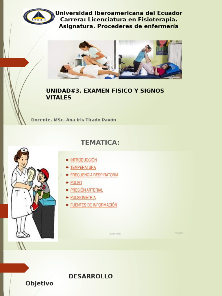 Clase 3. Examen Fisico y Signos Vitales | PDF