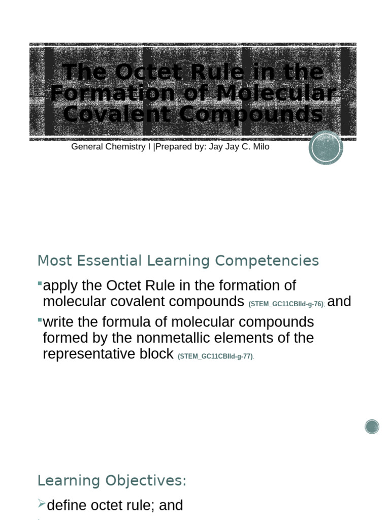 Understanding the Octet Rule in Chemistry | PDF | Chemical Compounds ...