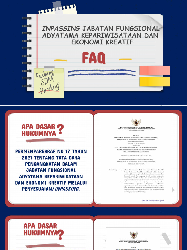 FAQ Inpassing JF Adyatama Penyesuaian Permenparekraf 6 TH 2022 1 | PDF