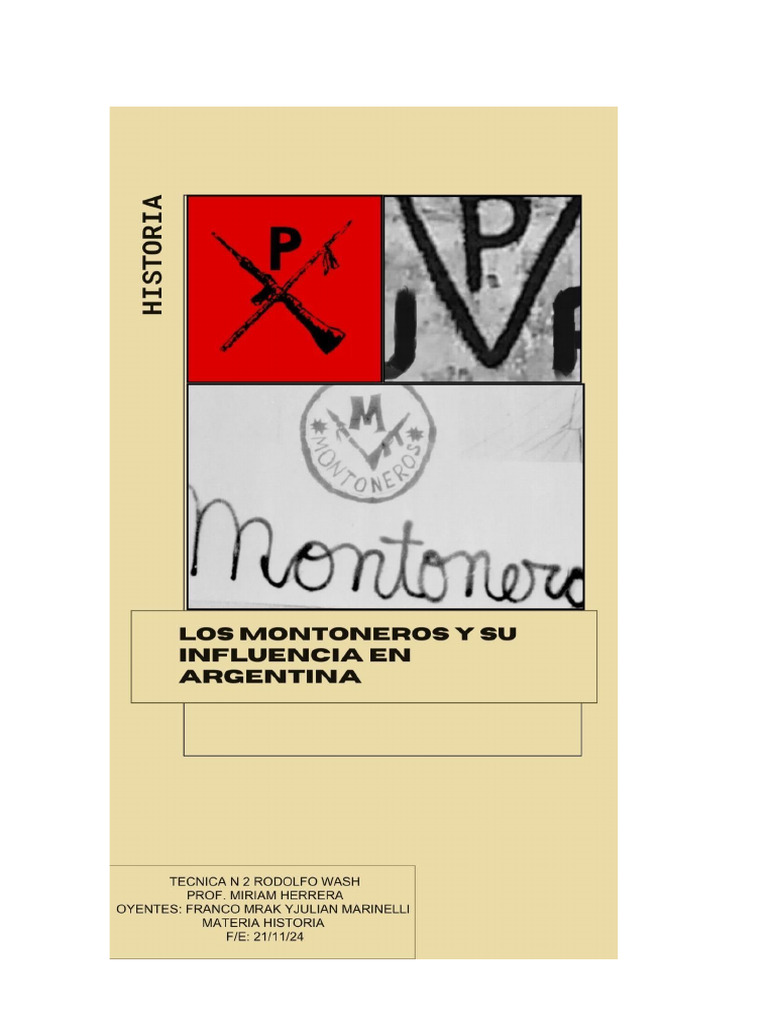 Montoneros: Historia e Impacto en Argentina | PDF | Argentina