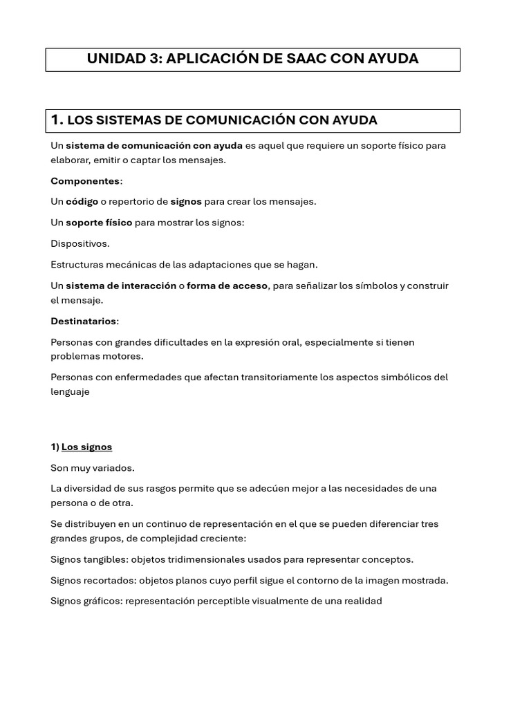 U3 Saac. Aplicación de Saac Con Ayuda | PDF | Comunicación | Los símbolos