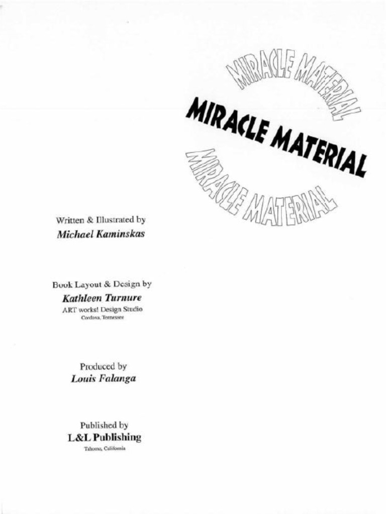 Michael Kaminskas Miracle Material 2 PDF Free | PDF