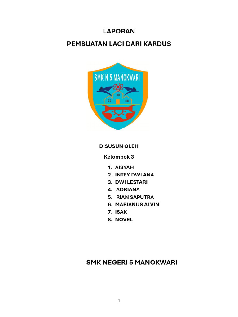 Laporan Pembuatan Laci | PDF