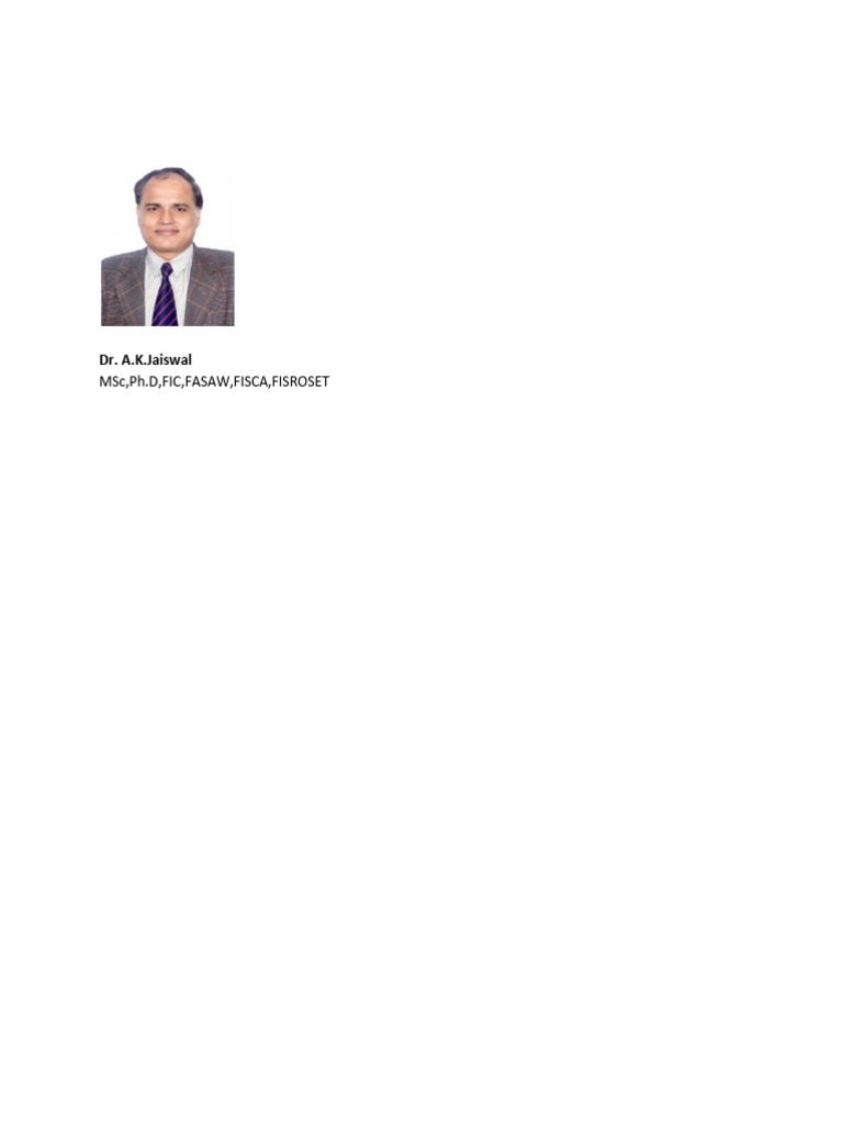 DR A K Jaiswal | PDF