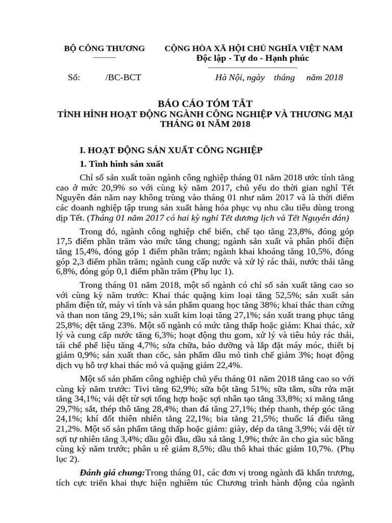 Bao Cao 1-2018 | PDF