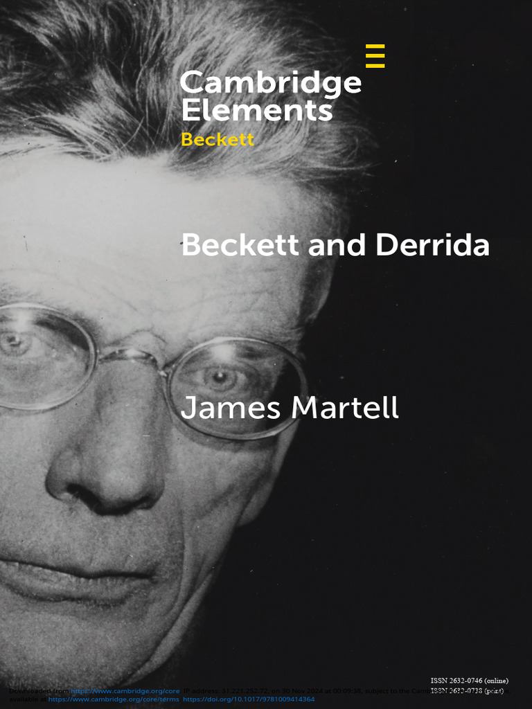 James Martell Beckett and Derrida | PDF | Deconstruction | Jacques Derrida