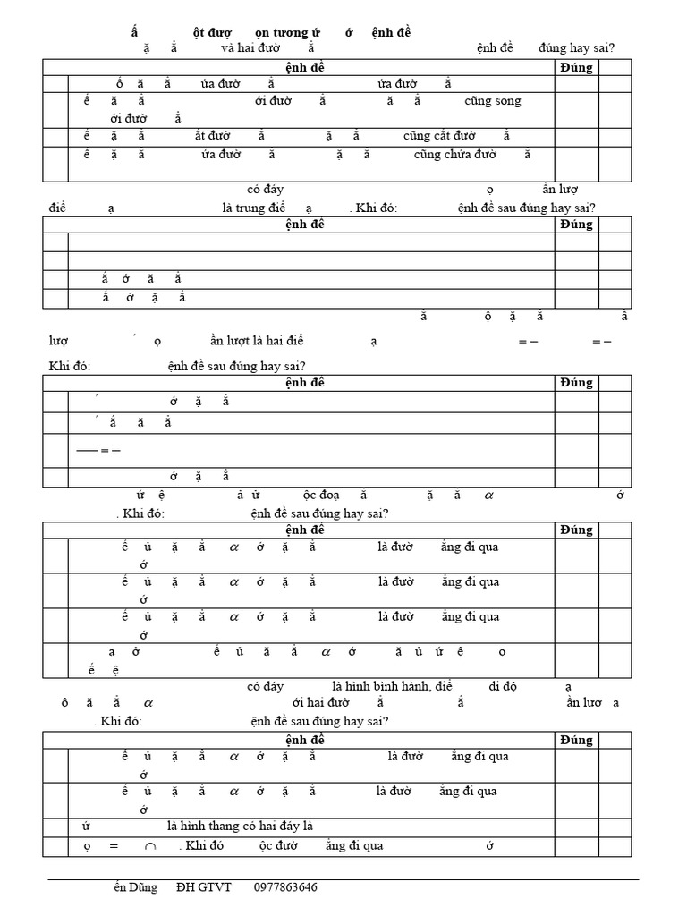 Bài 14. Duong Thang Song Song Voi Mat Phang - Dungsai | PDF