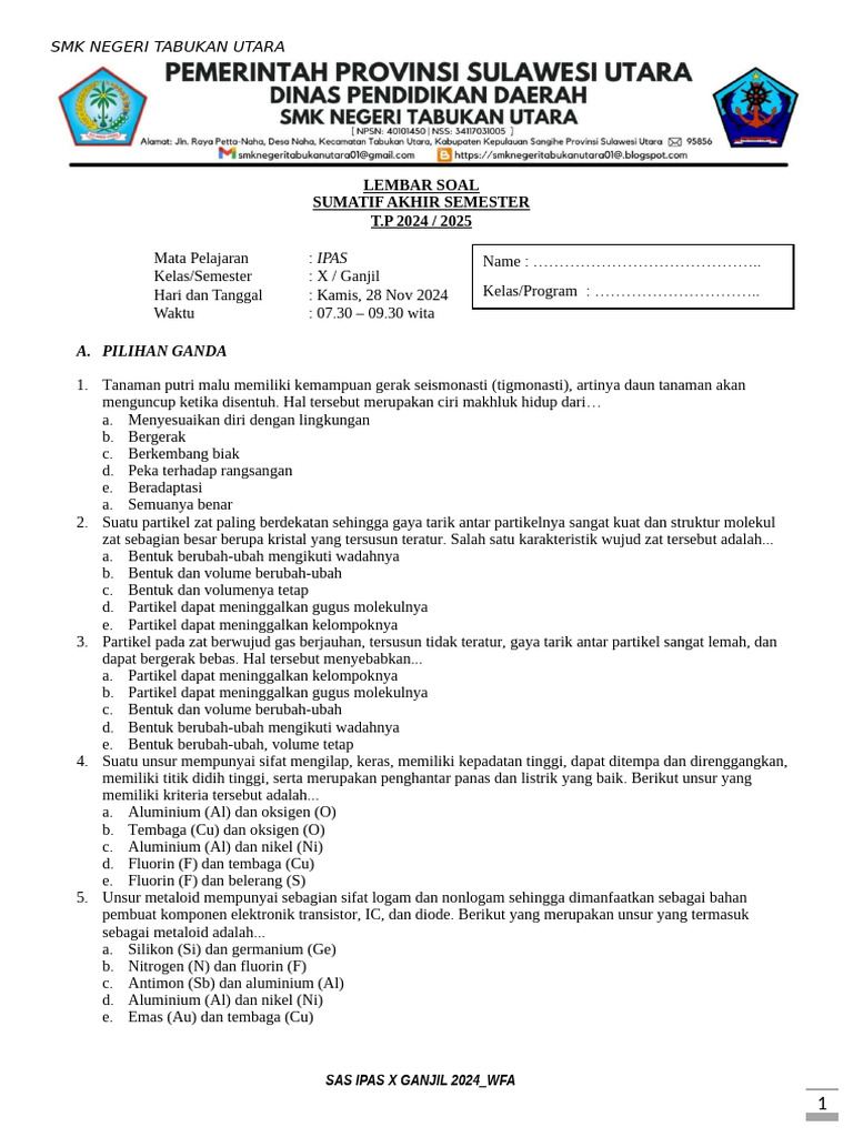 Sas Ganjil Ipas 2024 - 024648 | PDF
