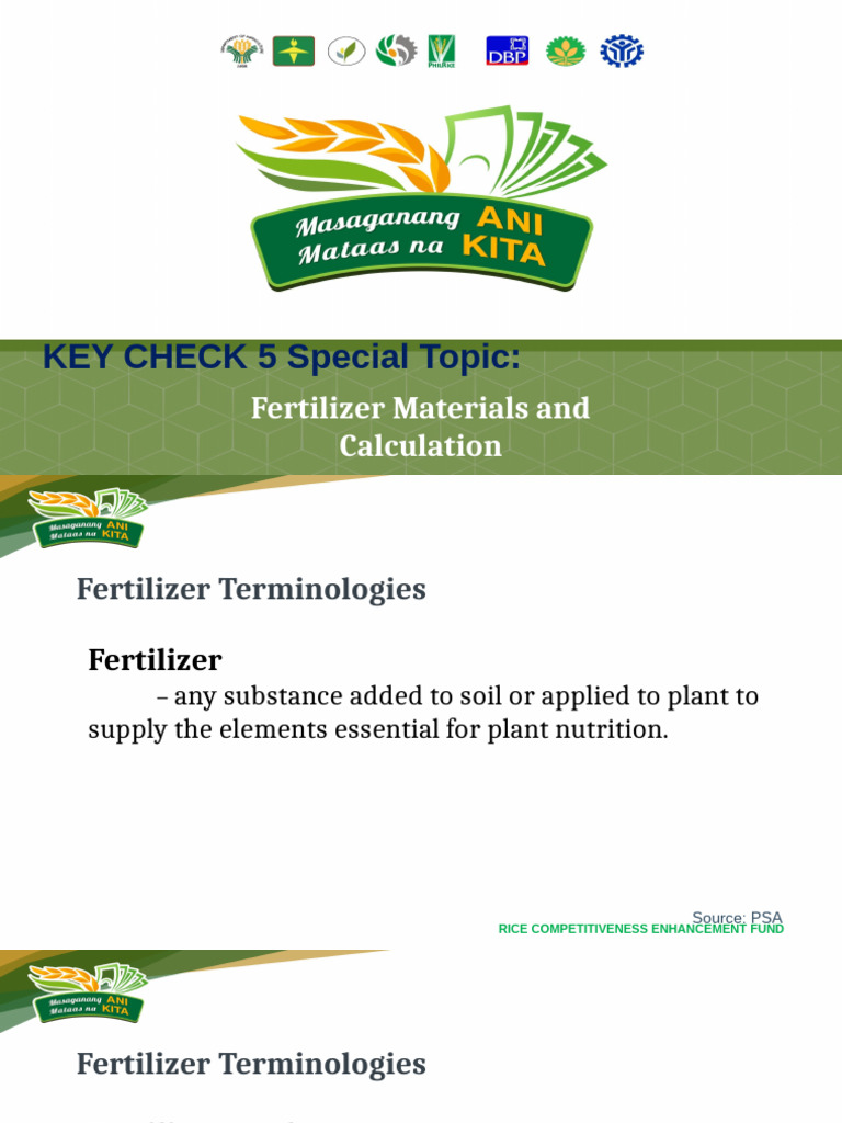 Rice Fertilizer Terminology Guide | PDF | Fertilizer | Soil Science