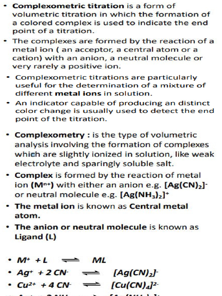 Complexometric Titration | PDF