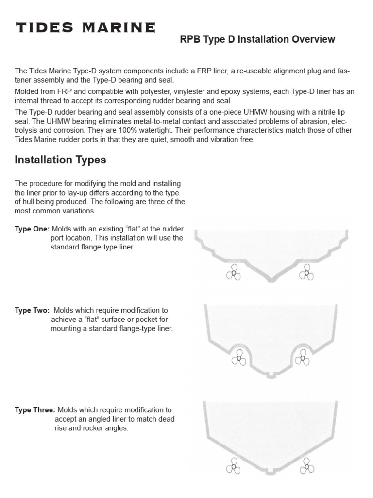 Rudder Seal Rpb-D-Install | PDF | Screw