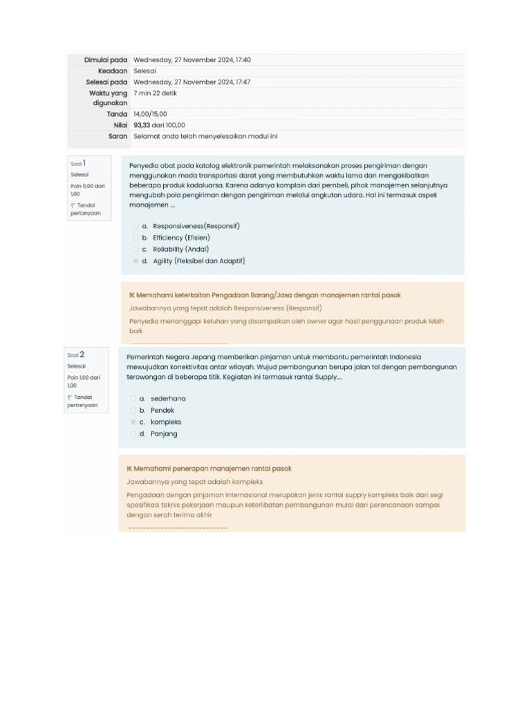 Modul 1 Pengantar Rantai Pasok | PDF