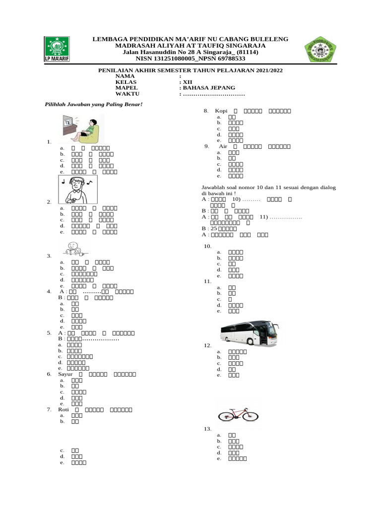Bahasa Jepang Kelas Xii | PDF