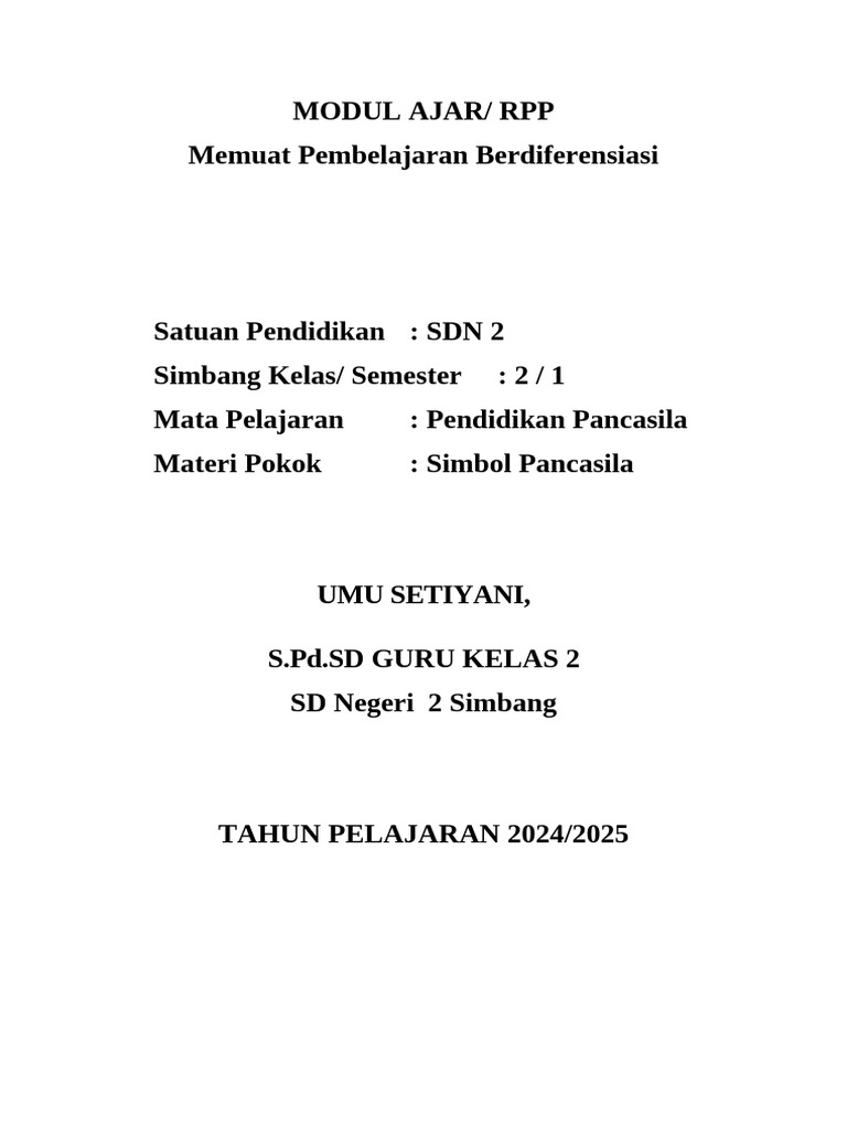 1.modul Ajar Praktek PPG | PDF