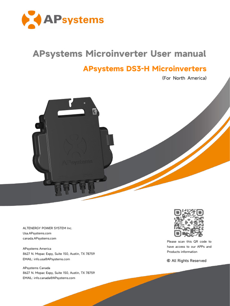 APsystems Microinverter DS3-H For North America User Manual - Rev1.0 ...