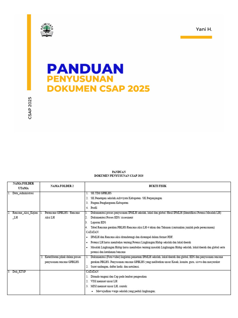 Panduan Penyusunan Csap 2025 | PDF