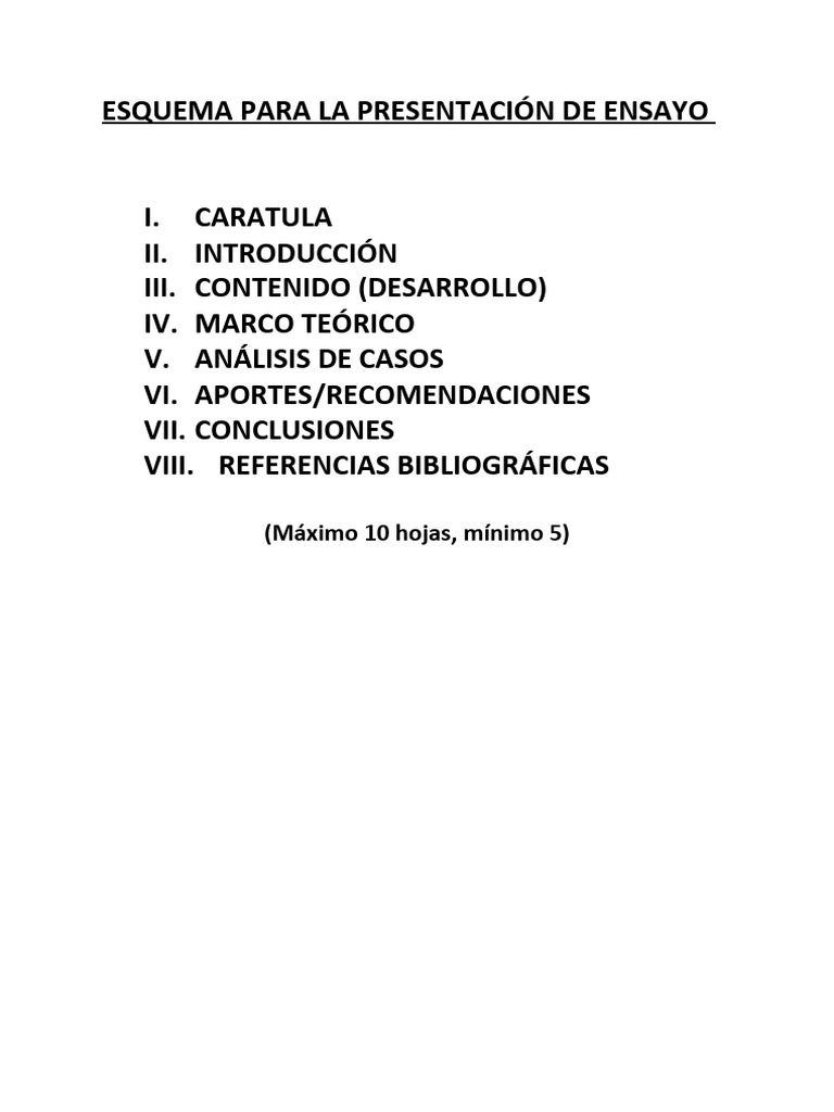 Esquema de Ensayos Académicos | PDF