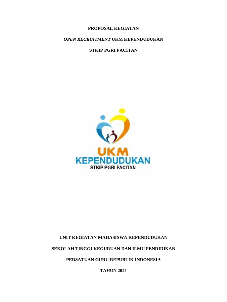 Open Recruitment UKM Kependudukan 2021 | PDF
