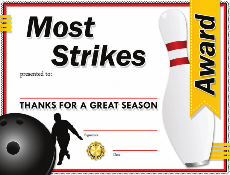 Most Strikes Bowling Award | PDF