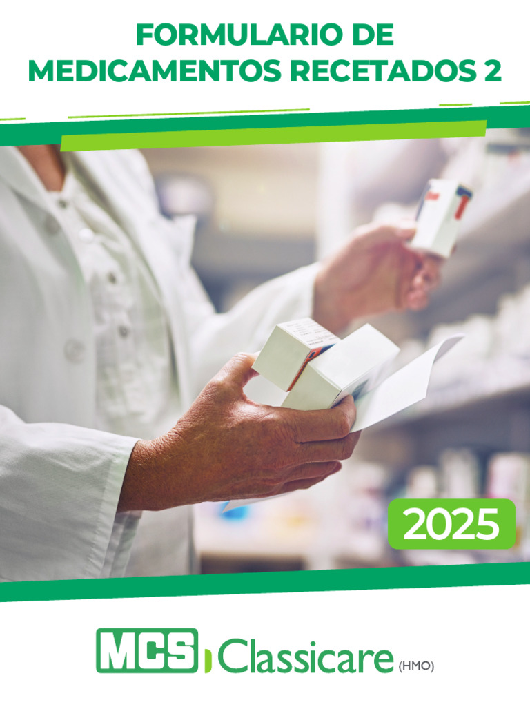 Formulario de Medicamentos MCS Classicare 2025 | PDF | Medicamentos con ...