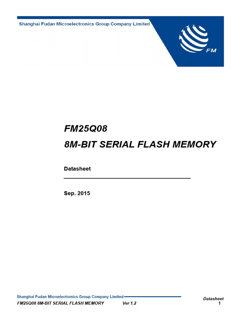 FM25Q08 Flash Memory Guide | PDF | Flash Memory | Input/Output
