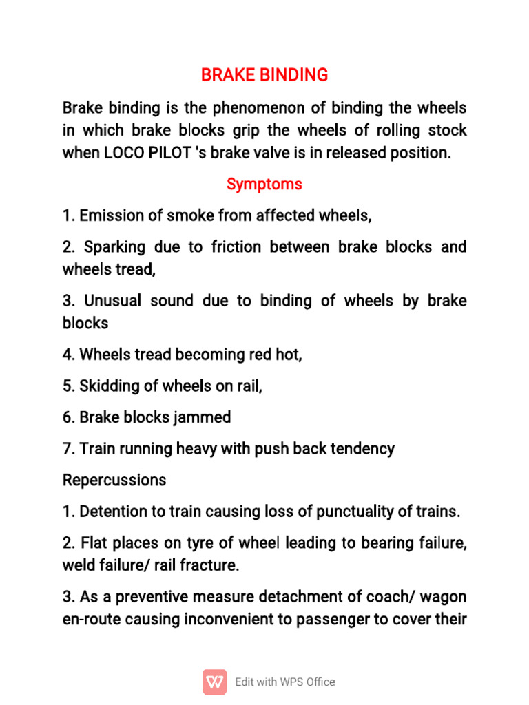 BRAKE BINDING-WPS Office | PDF