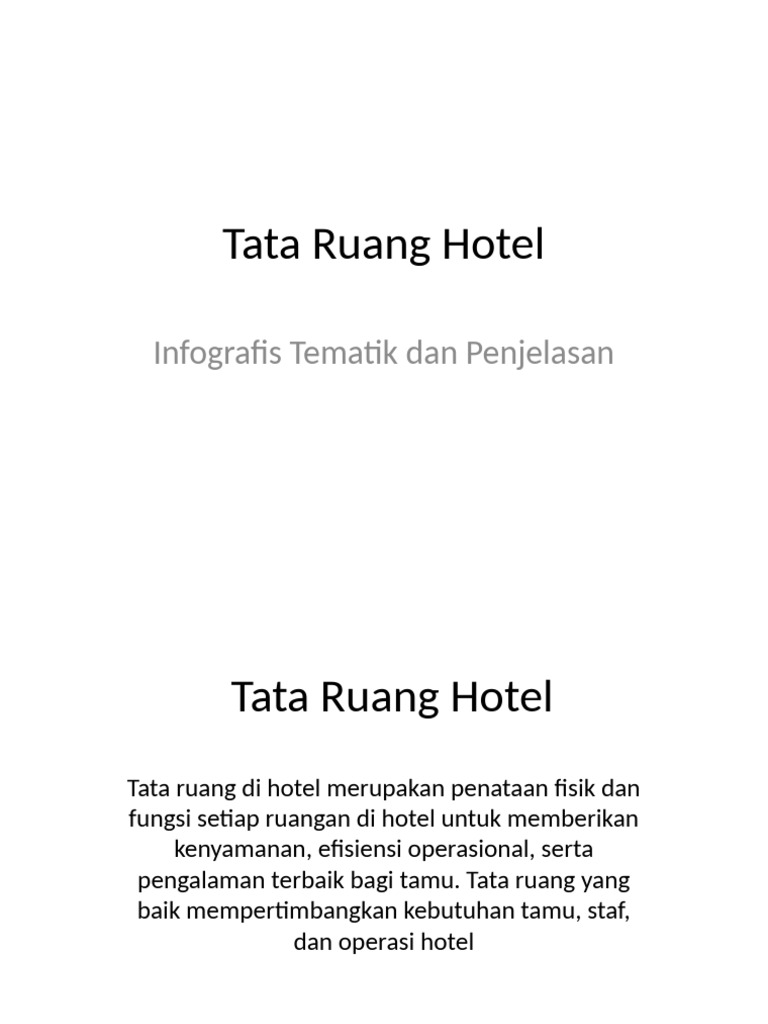 Tata Ruang Hotel Infografis | PDF