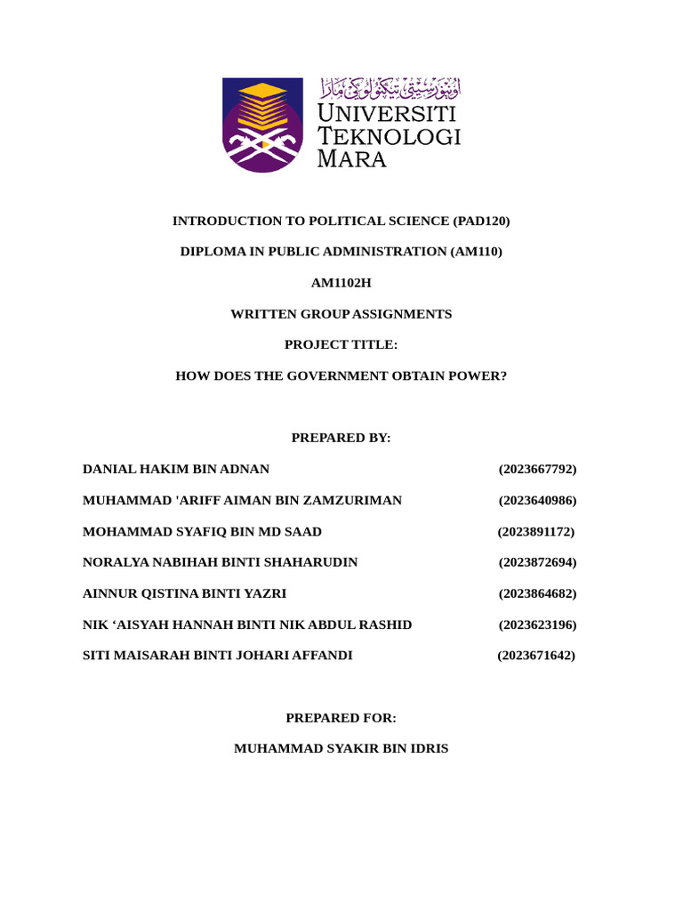 Draft PAD120 | PDF | Government | Political Science
