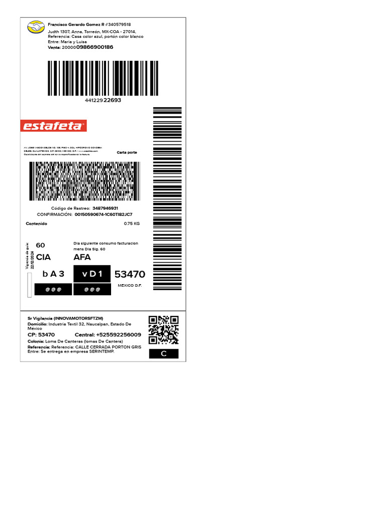 Shipment Labels 241129163145 | PDF
