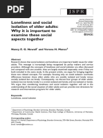 Weiss. Loneliness | PDF | Loneliness | Psychoanalysis