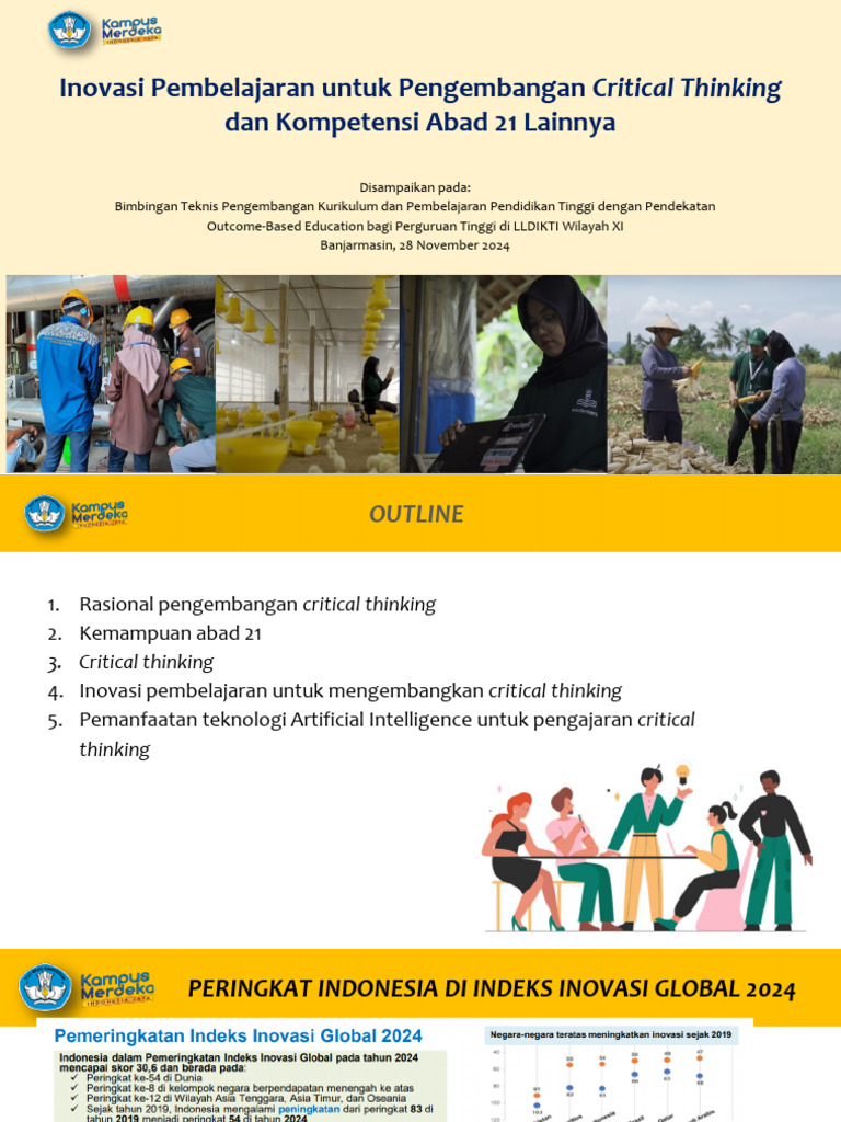 M3 - Inovasi Pembelajaran Untuk Critical Thinking Dan Pembelajaran Abad 21 v2 | PDF