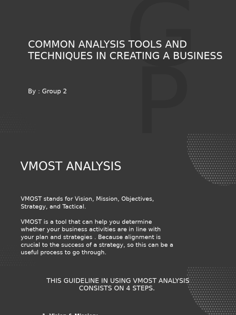 Common Analysis Tools and Techniques | PDF | Swot Analysis | Economies