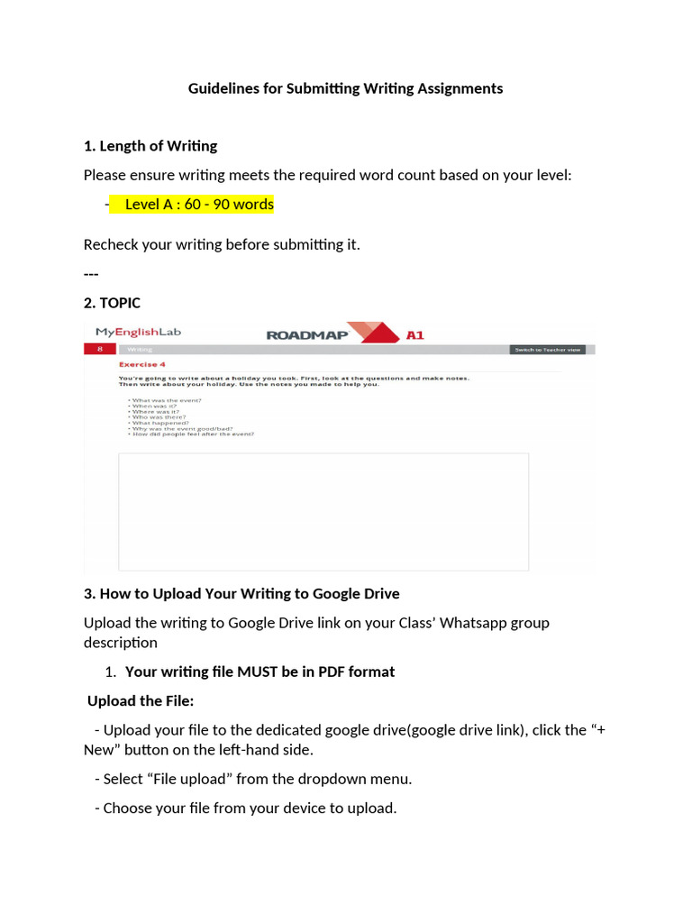 Writing Guidelines | PDF