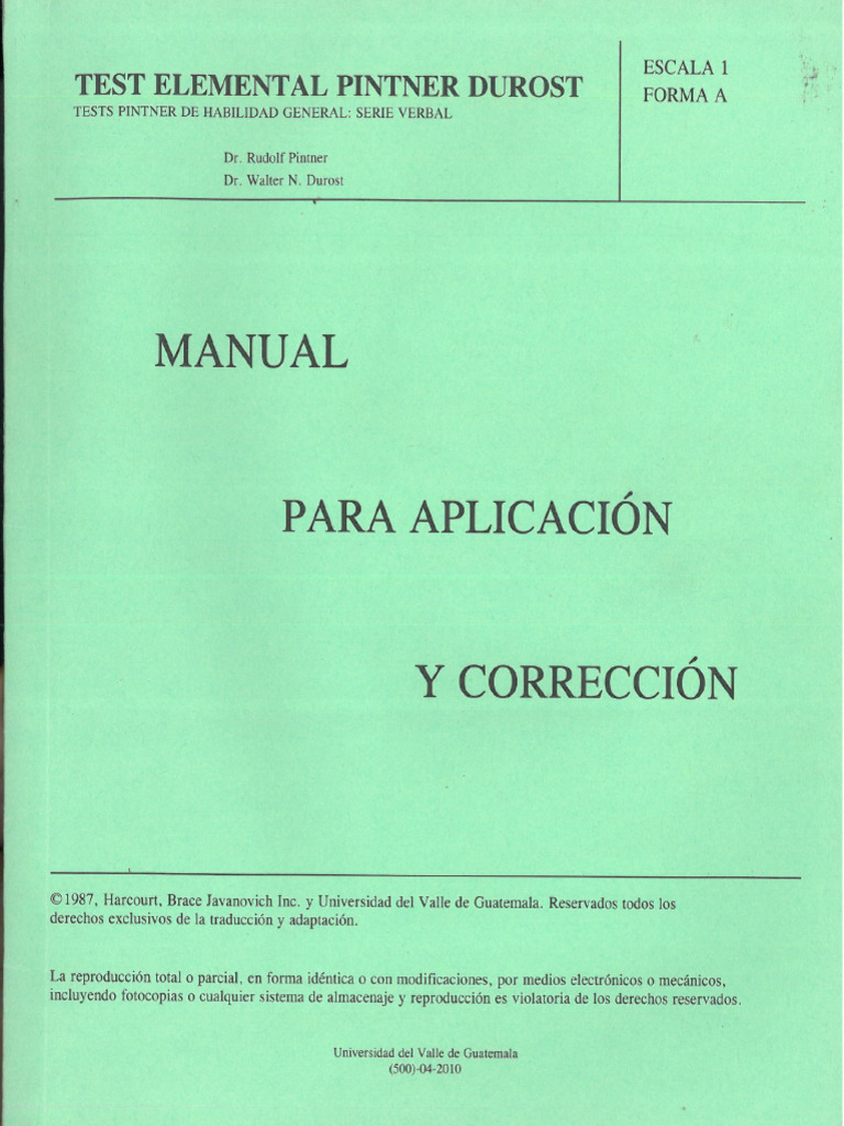 Manual Pintner Durost | PDF