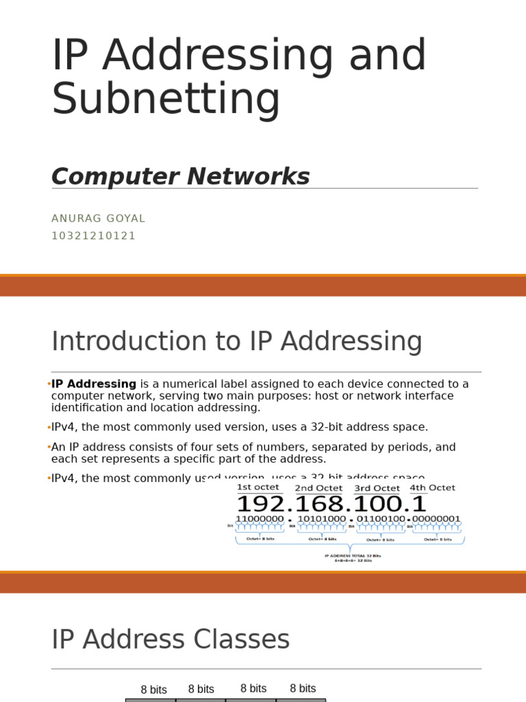 IP Addressing and Subnetting | PDF | Ip Address | I Pv6
