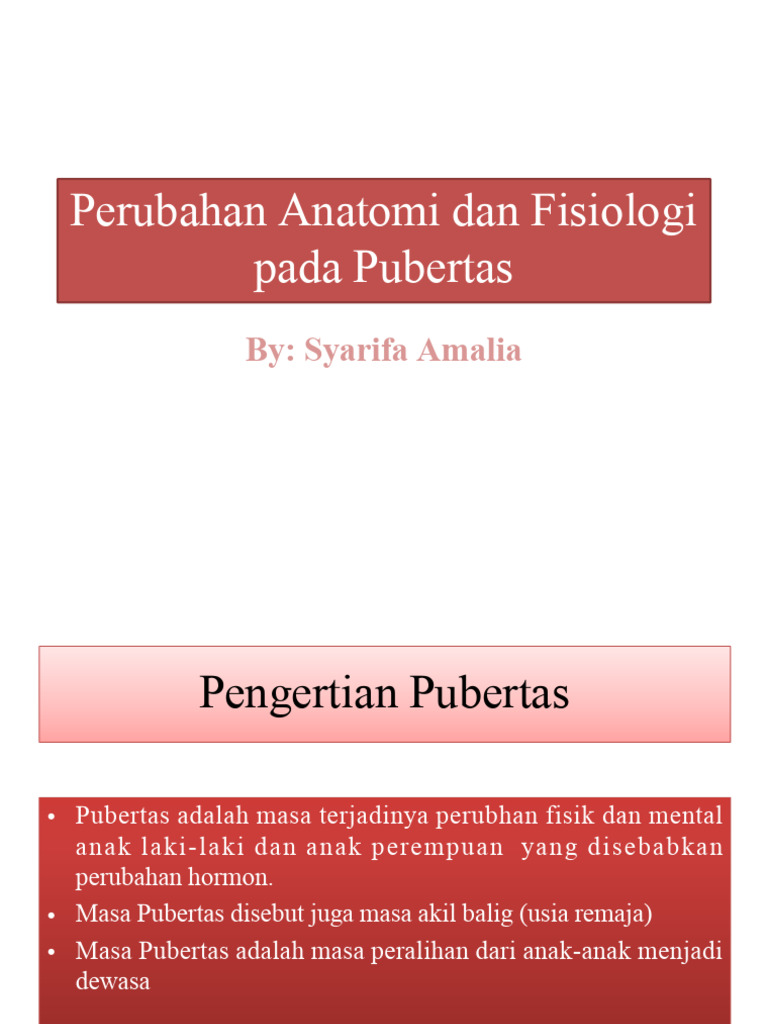 Perubahan Anatomi Dan Fisiologi Pada Pubertas | PDF