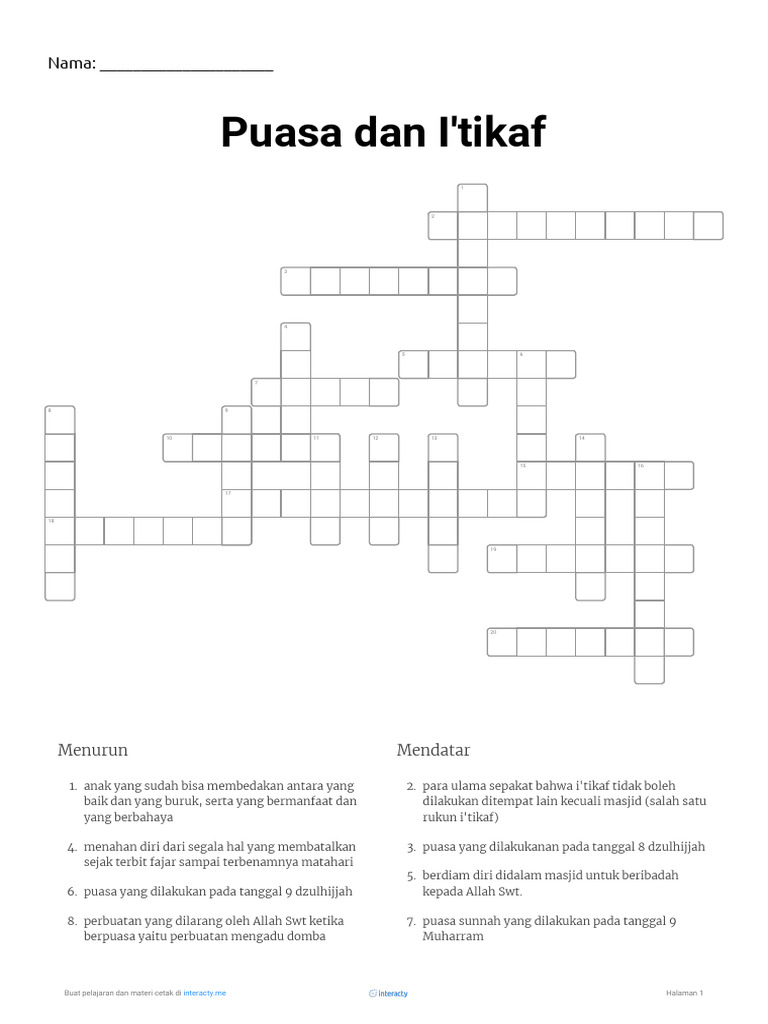 TTS Fikih Puasa Dan I'tikaf | PDF
