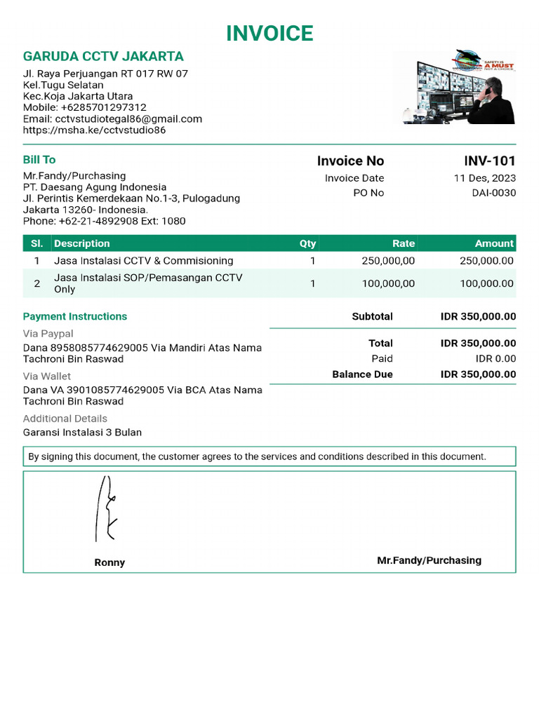 Contoh Invoice | PDF