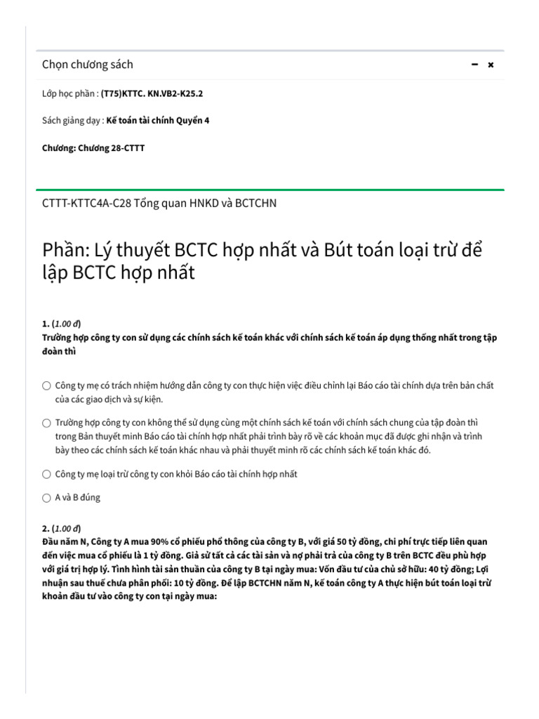 PH N: Lý Thuy TBCTCH PNH T Và Bút Toán Lo Itr L PBCTCH PNH T | PDF