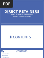 Direct Retainers in Prosthodontics | PDF | Dentistry Branches