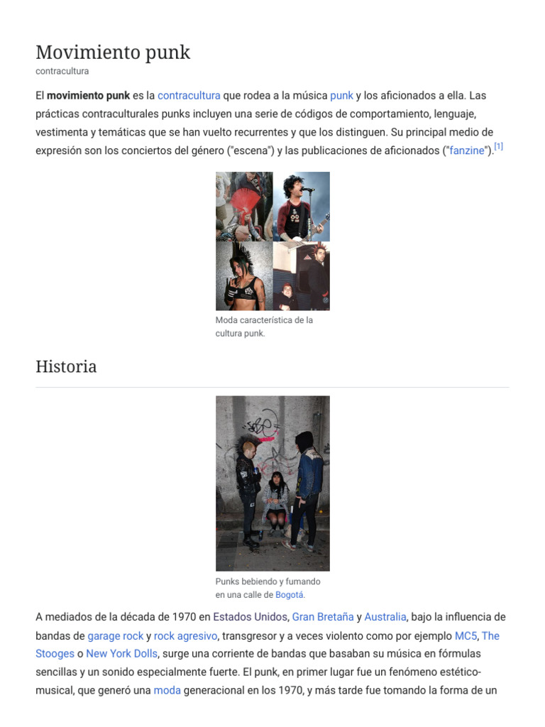 Orígenes y evolución del movimiento punk | PDF | Punk rock