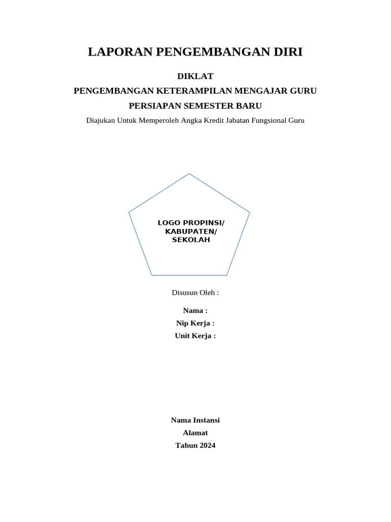 Laporan Pengembangan Diri | PDF