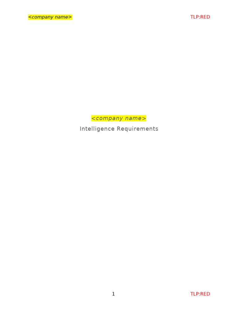 Cyber Threat Intelligence Requirements | PDF | Computer Security | Security
