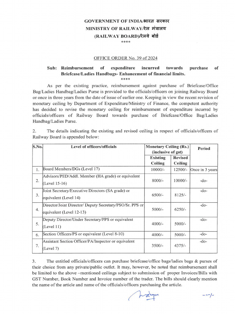 Briefcase Reimbursement | PDF